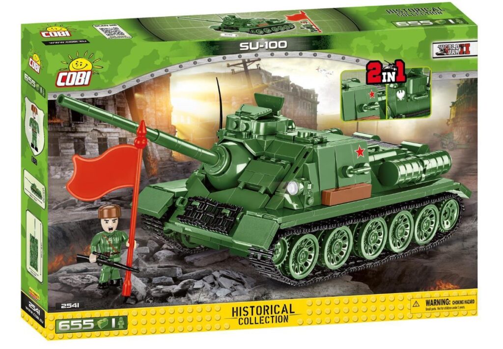 COBI-TOYS-2541-1:35-SU-100-RUSSIAN-Self-Propelled-Gun-BRICK-MODEL