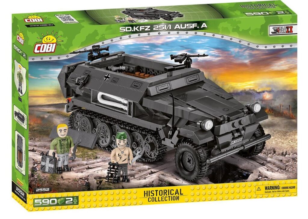 COBI-TOYS-2552-1:35-Sd-Kfz-251-1-Ausf-A-Half-Track-NEW-592-Bricks