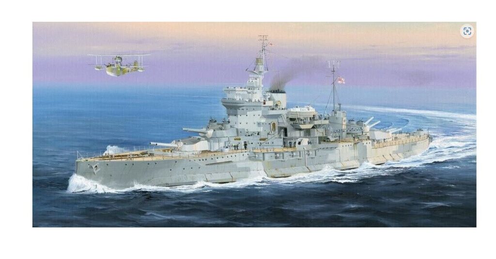 Trumpeter-05325-1:350-Battleship-HMS-Warspite-model-ship
