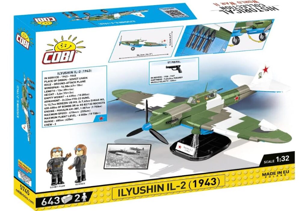 COBI-5745-1:32-WW2-Soviet-Air-Force-ILYUSHIN-IL-2-1943-SHTURMOVIK
