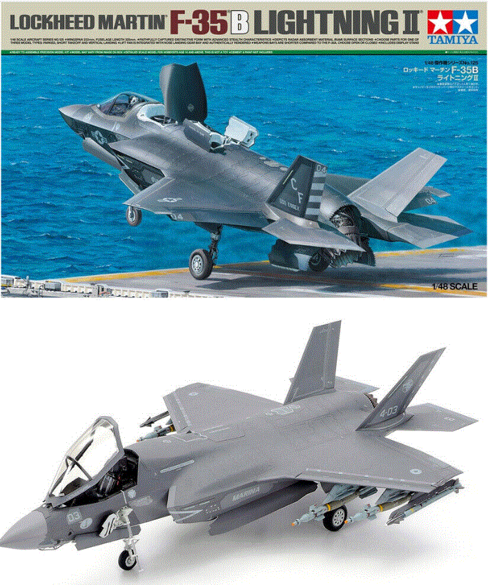TAMIYA-61125-1:48-F-35B-LIGHTNING-II-with-UK-Lightning-Force-Decals.