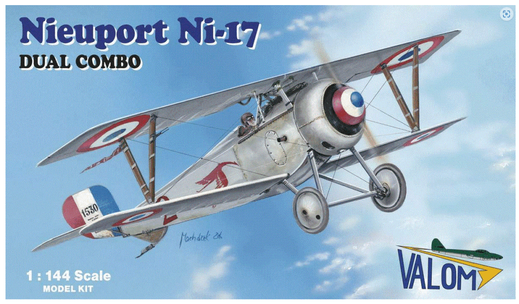 Valom-Model-kit-14405-1:144th-scale-Nieuport-Ni-17-dual-combo
