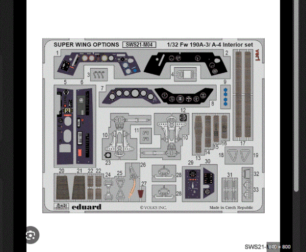 ZOUKEI-MURA-SWS21-M04-1:32-FW190-A-3-4-Interior-Set