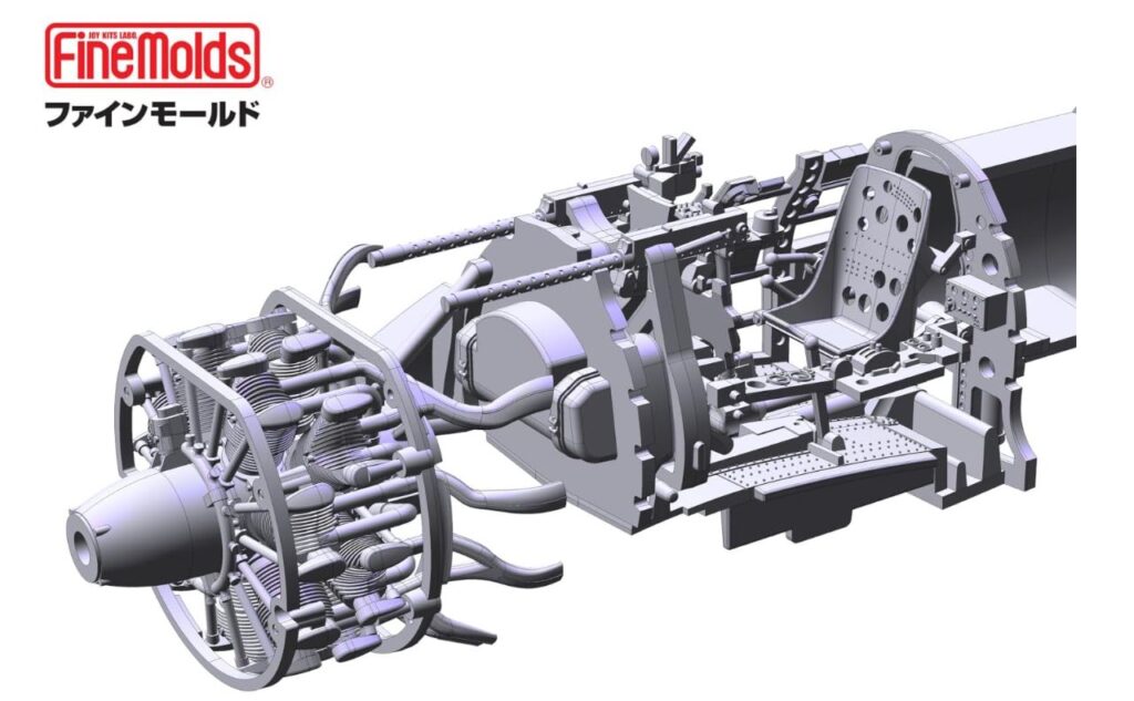 FINE-MOLDS-FZ01-1:48-A6M5-ZERO-Fighter-Mitsubishi-Mid-Production