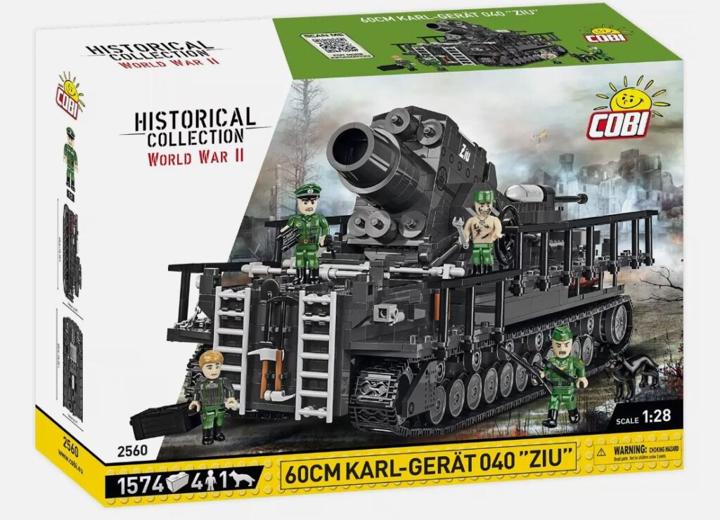 COBI-2560-1:28-WWII-60cm-Karl-Gerat-40-ZIU-Model-Tank-Building-Bricks ...