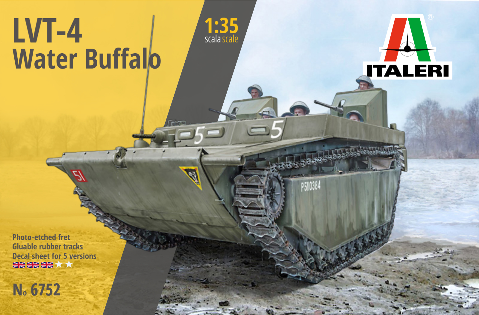 Italeri-6752-1:35-LVT-4-Water-Buffalo-Model-Kit-British-Army-Overlord ...