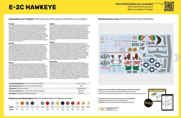 HELLER-82300-1:72-E-2C-Hawkeye-US-Navy-AWACS