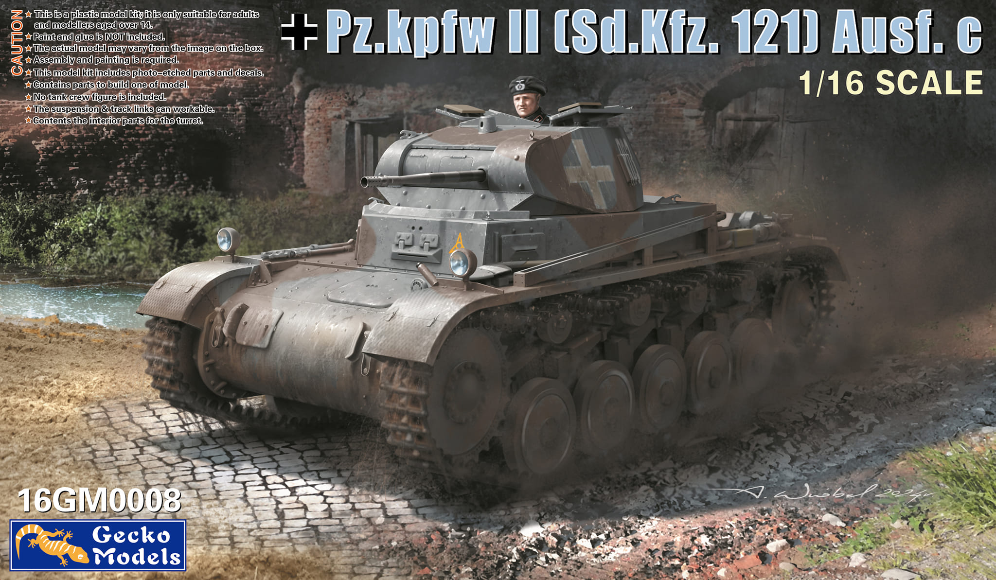 GECKO-MODELS-16GM0008-1:16-Pz-kpfw-II-Sd-Kfz-121-Ausf-A-B-C-Plastic ...