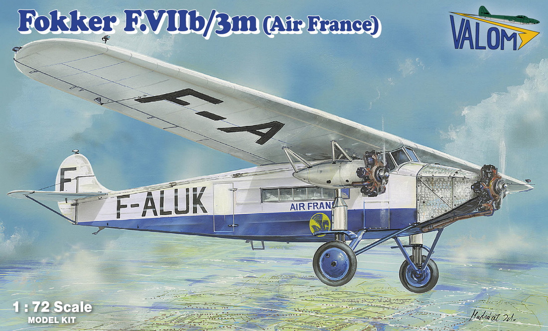 VALOM-72171-1:72-Fokker-FVIIB-3M-Air-France-Plastic-Model-Kit