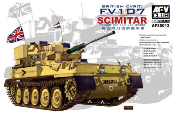 AFV-Club-35013-1:35-British-Army-CVR-T-FV107-Scimitar-Plastic-Model-Kit