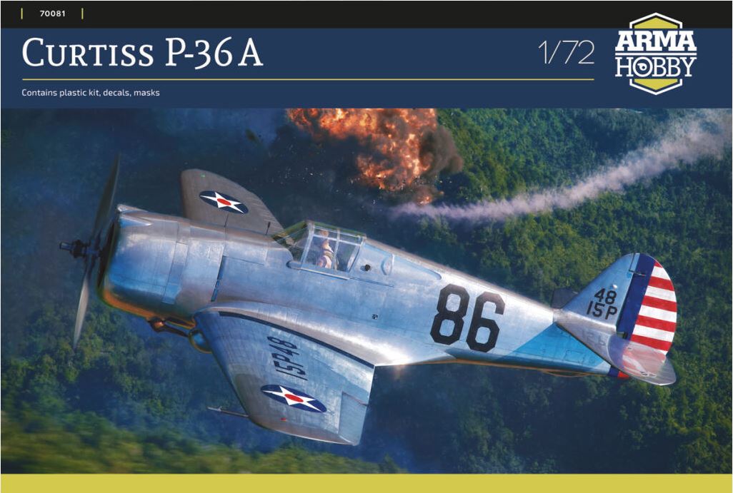 ARMA-HOBBY-70081-1:72-USAAC-P-36A-HAWK-with-4-markings