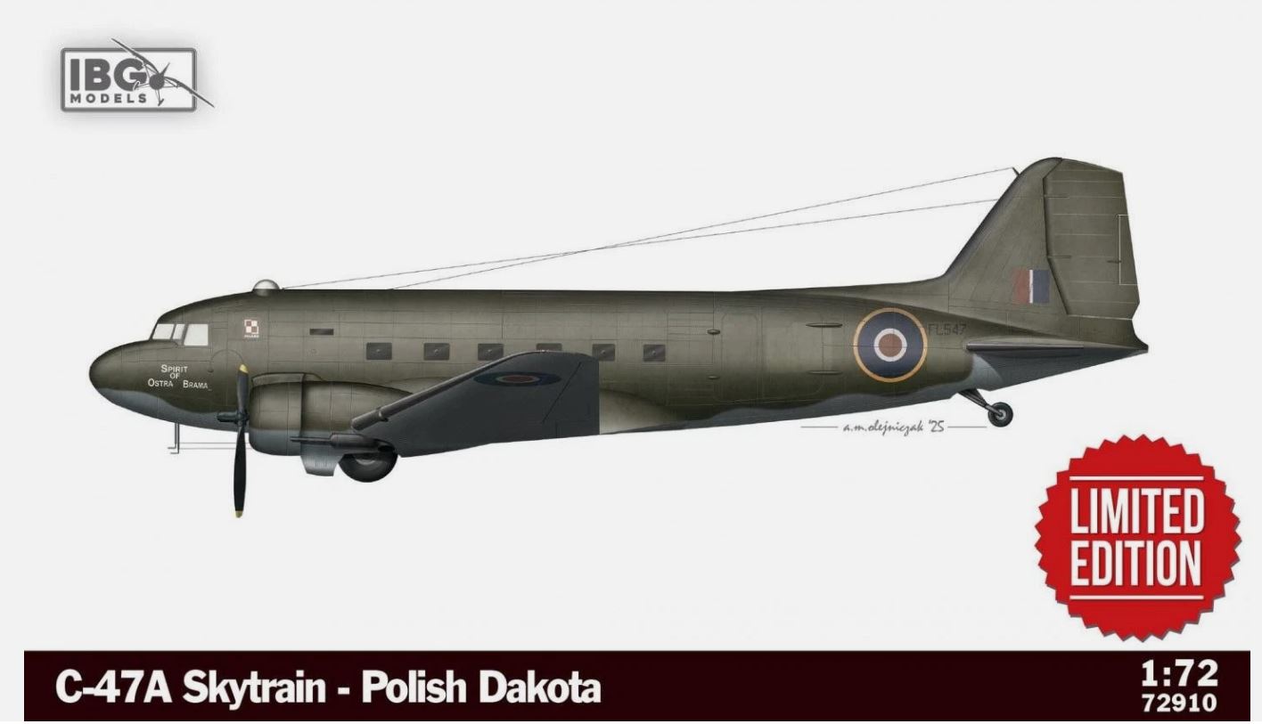 IBG-Models-72910-1:72-Douglas-C-47A-Skytrain-Polish-Dakota-Limited-Edition