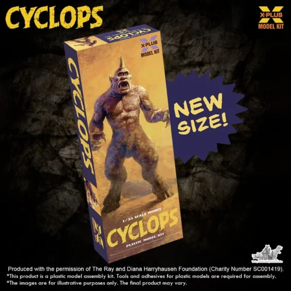 X-Plus-411-200363CP-1:35-Ray-Harryhausen-Cyclops-Plastic-Model-Kit